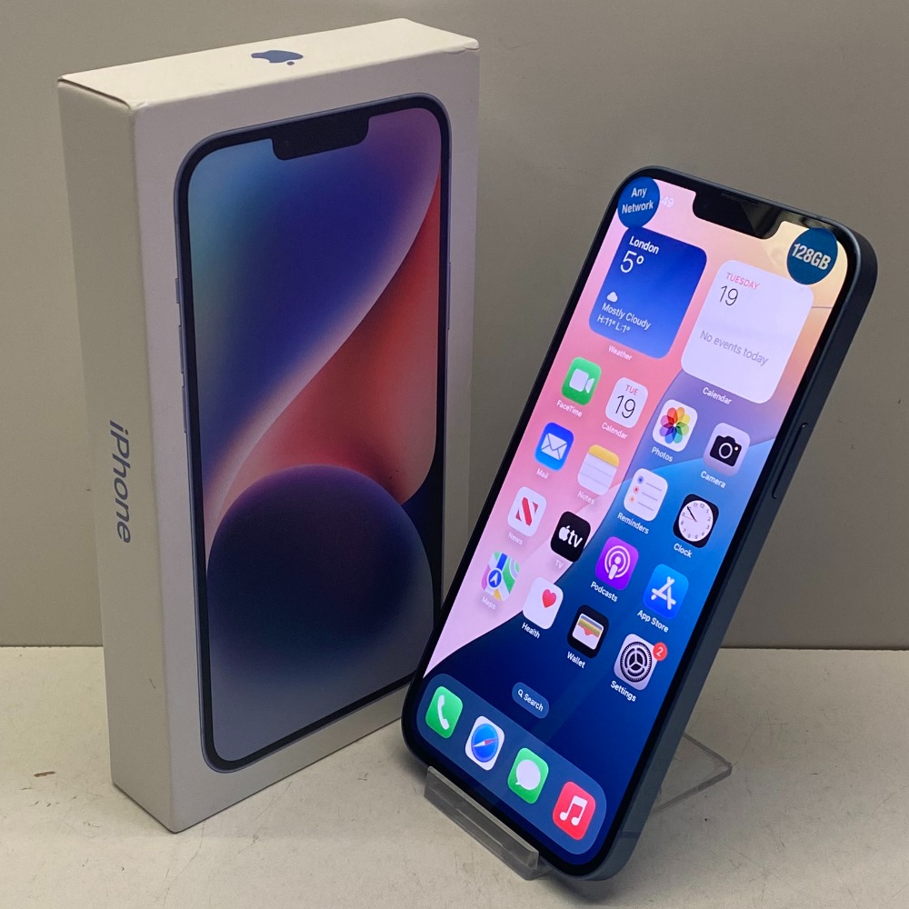 Pre-owned Apple iPhone 14 Plus Unlocked Model A2886 128GB in Blue Boxed ...